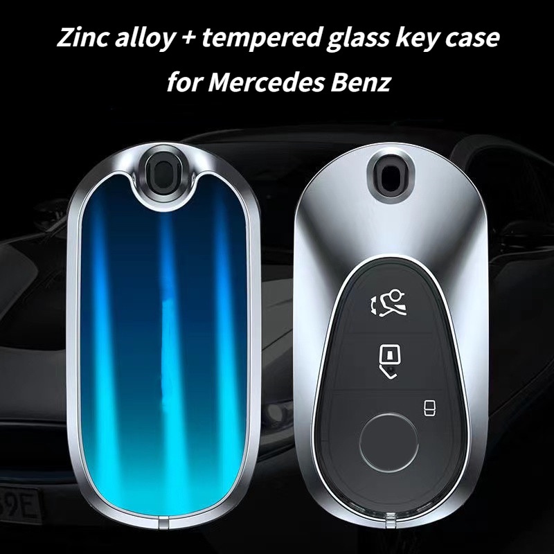 Alloy Car Remote Key Fob Cover Case Holder for Mercedes Benz 2022 C S ...