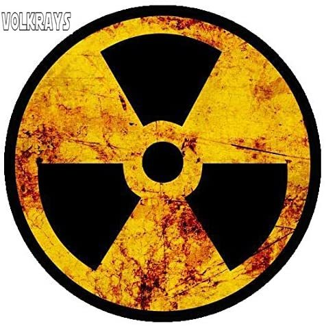 Volkrays Warning Car Sticker Radioactive Nuclear Radiation Rustic ...