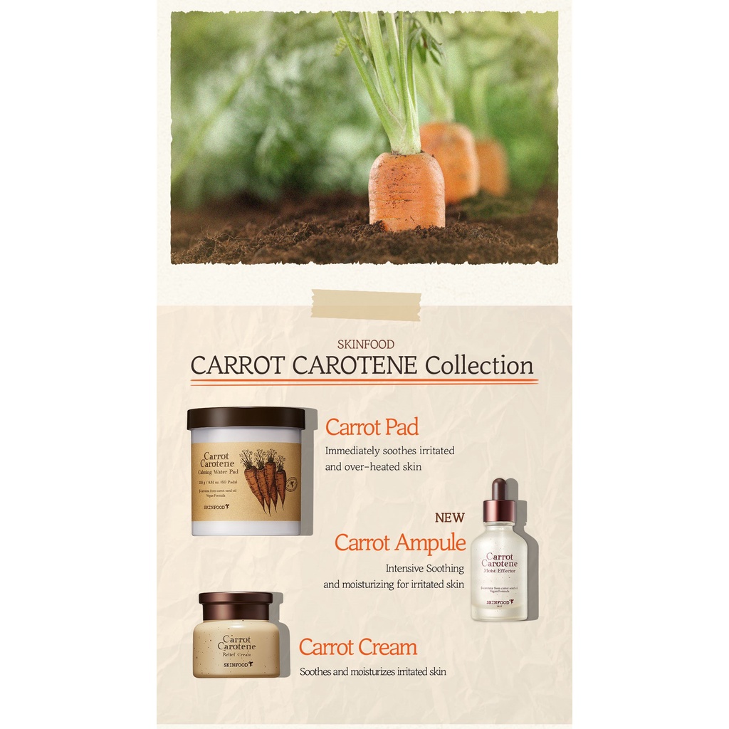 SKINFOOD 100 Vegan Carrot Carotene Moist Serum 52ml Instantly Relieve ...