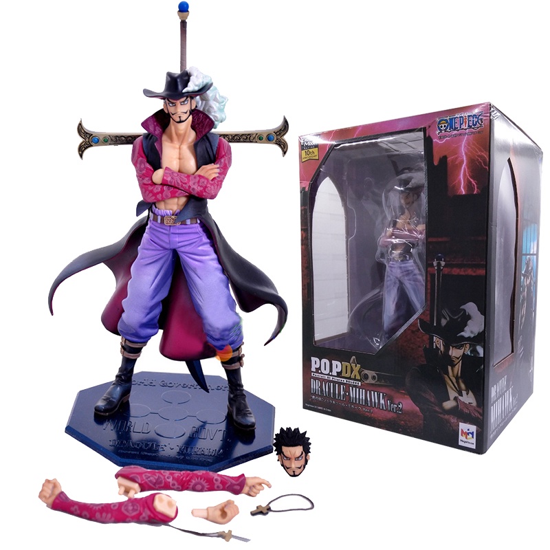 26CM Anime ONE PIECE Figure POP DX Dracule Mihawk Action Figurine ...