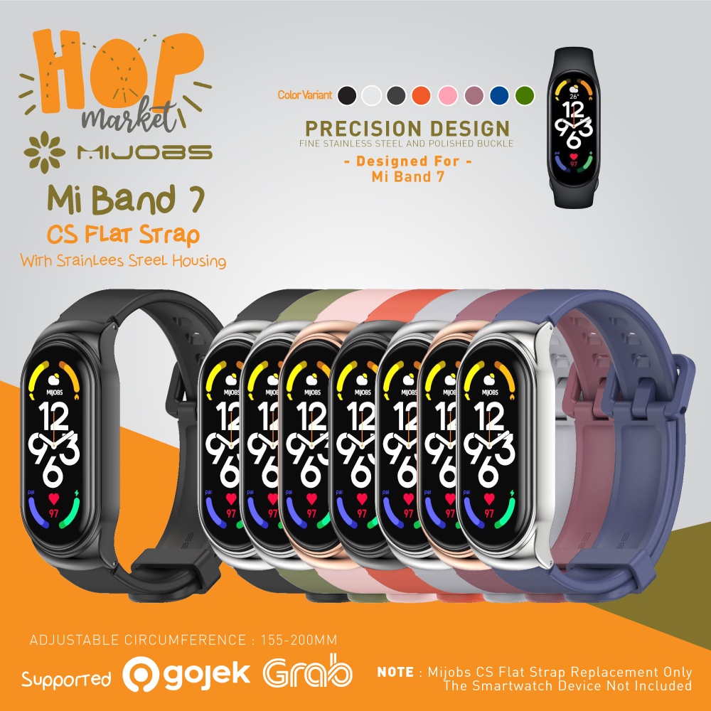 Mijobs CS สายรัดซิลิโคน รูแบน สําหรับ Xiaomi Mi Band 7s Miband สายรัด ...