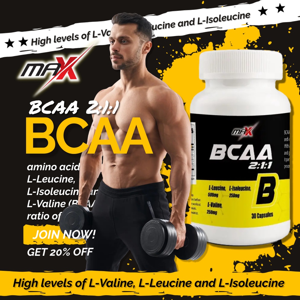BCAA MAX สร้างกล้ามเนื้อ รักษามวลกล้ามเนื้อ | Shopee Thailand