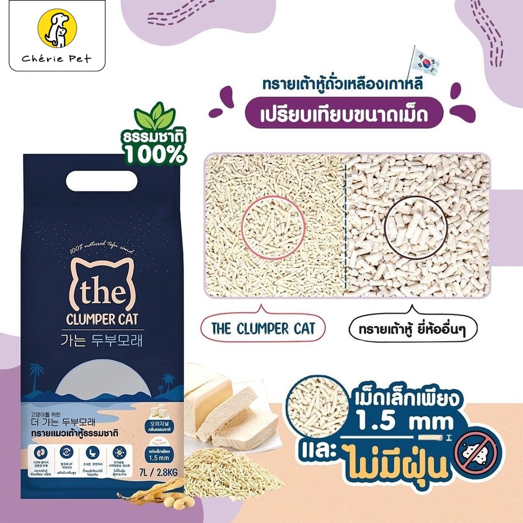 Cherie Pet シ ทรายแมวThe Clumper Cat ทรายเต้าหู้ ทรายแมวเต้าหู้เกาหลี ...