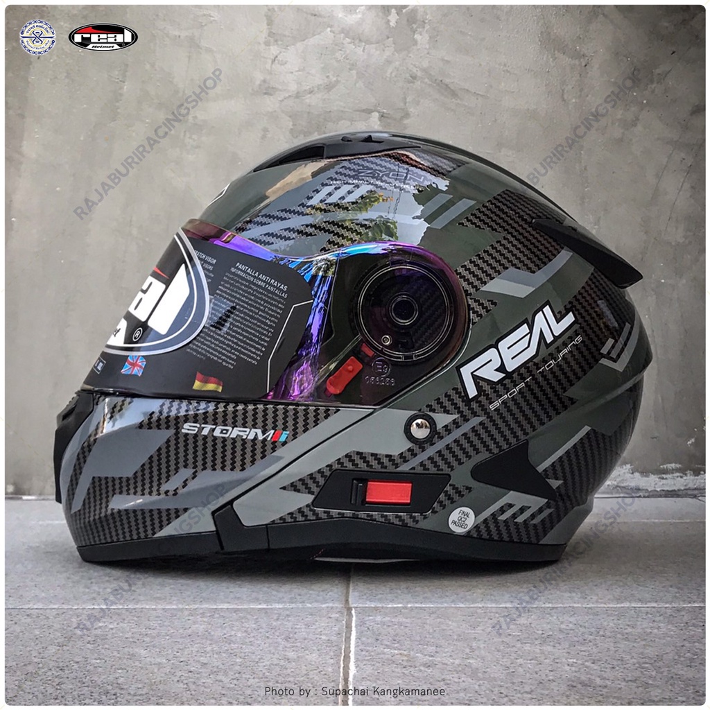 ลด 100 หมวกกันน็อค Real Storm II Zyon รุ่นใหม่ มีให้เลือกหลายสี ยกคางได้ ( หมวกกันน๊อค Touring ...