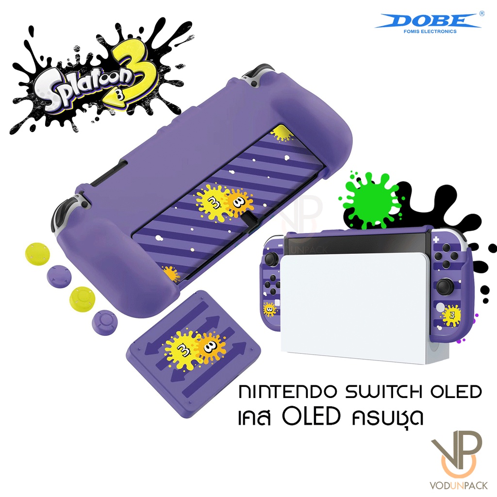 VP Splatoon 3 Case Nintendo Switch OLED มาพร้อมสติกเกอร์กันรอยเครื่อง ...