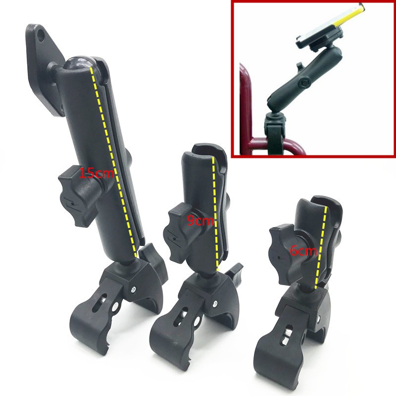r5w Double Socket Arm and 1" Rubber Ball Tough Claw Wheelchair Mount ...