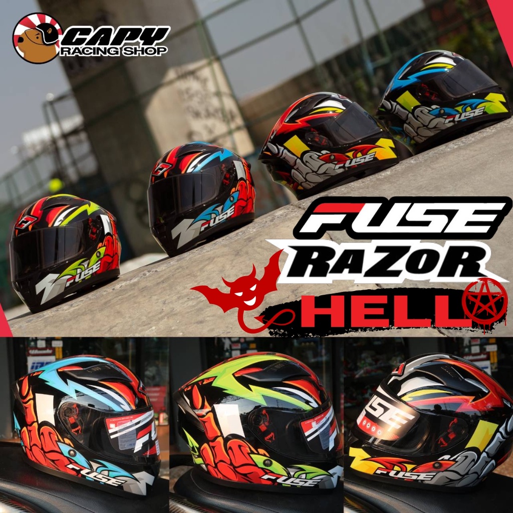 หมวกกันน็อคเต็มใบ FUSE RAZOR 2021 ลายใหม่ล่าสุด 11 สี - helmetarea50 ...