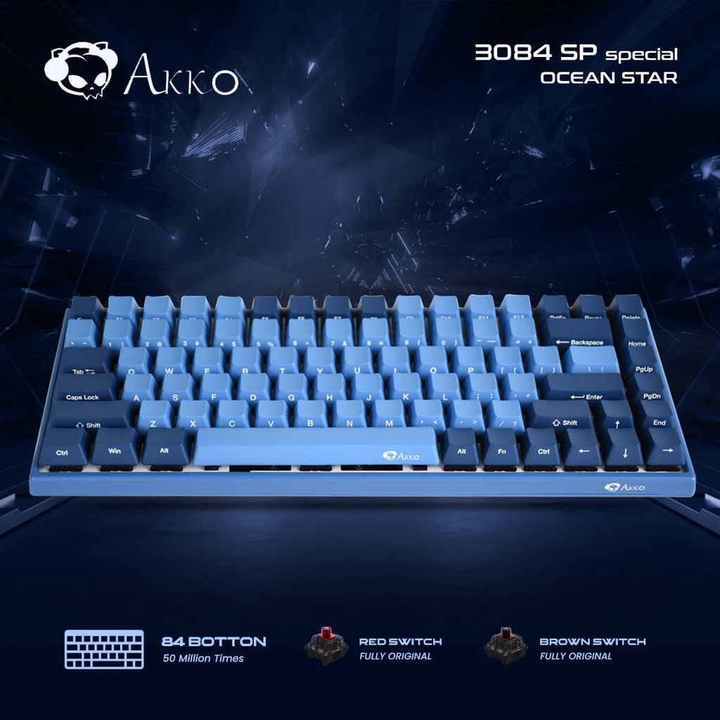 AKKO คีย์บอร์ดเกมมิ่ง มีไฟ รุ่น 3087S Shine RGB แป้นพิมพ์ภาษาอังกฤษ ...