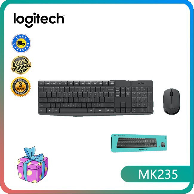 g4m Logitech MK235 wireless keyboard and mouse set, two-piece keyboard and mouse set, thin ...