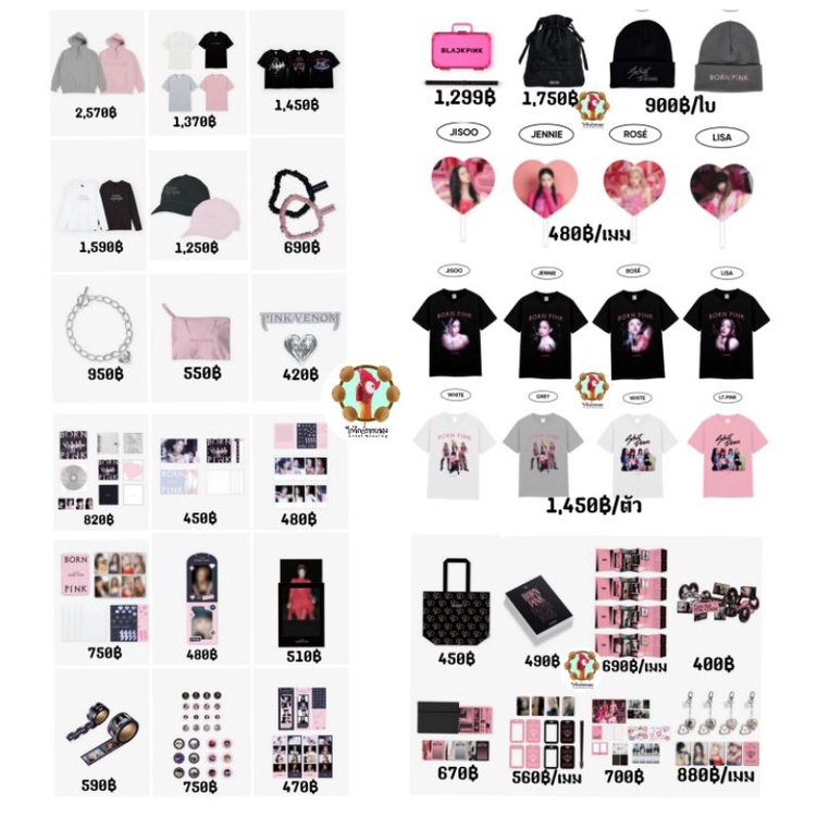 พรีออเดอร์Pink Venom BORN PINK World Tour Official Merch BLACKPINK การ์ด เสื้อ พัด หมวก สินค้า ...