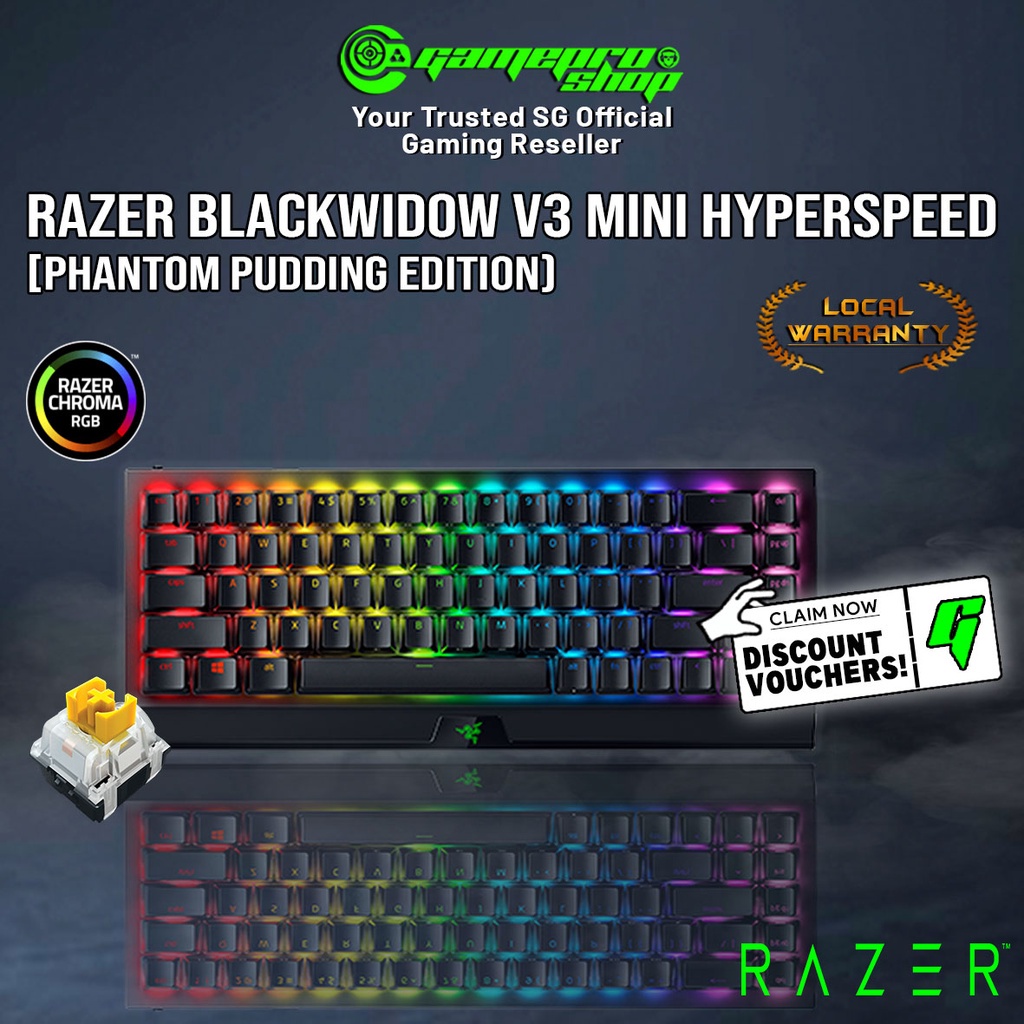 [Phantom Pudding Edition] Razer Blackwidow v3 Mini Hyperspeed Wireless ...