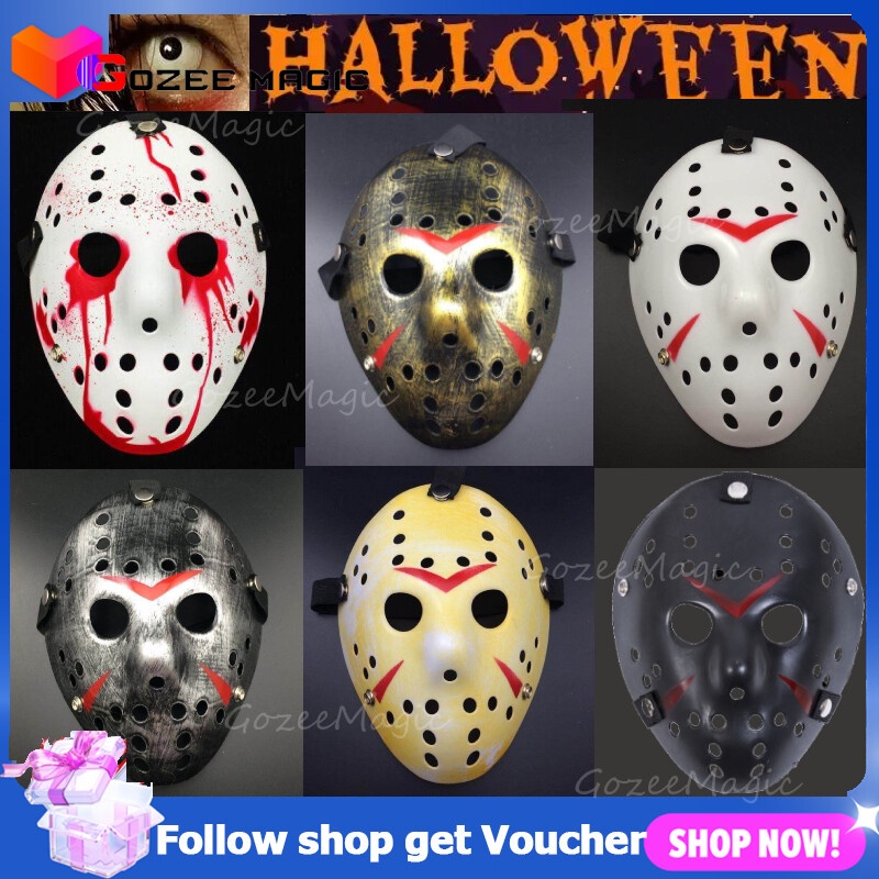 Halloween Horror Myers Jason Voorhees Mask Hockey Cosplay Killer Horror ...