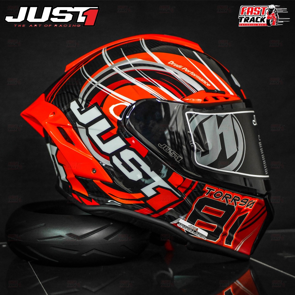 JUST1 HELMET รุ่น J GPR ลาย Torres Replica Red Carbon - fasttrack ...