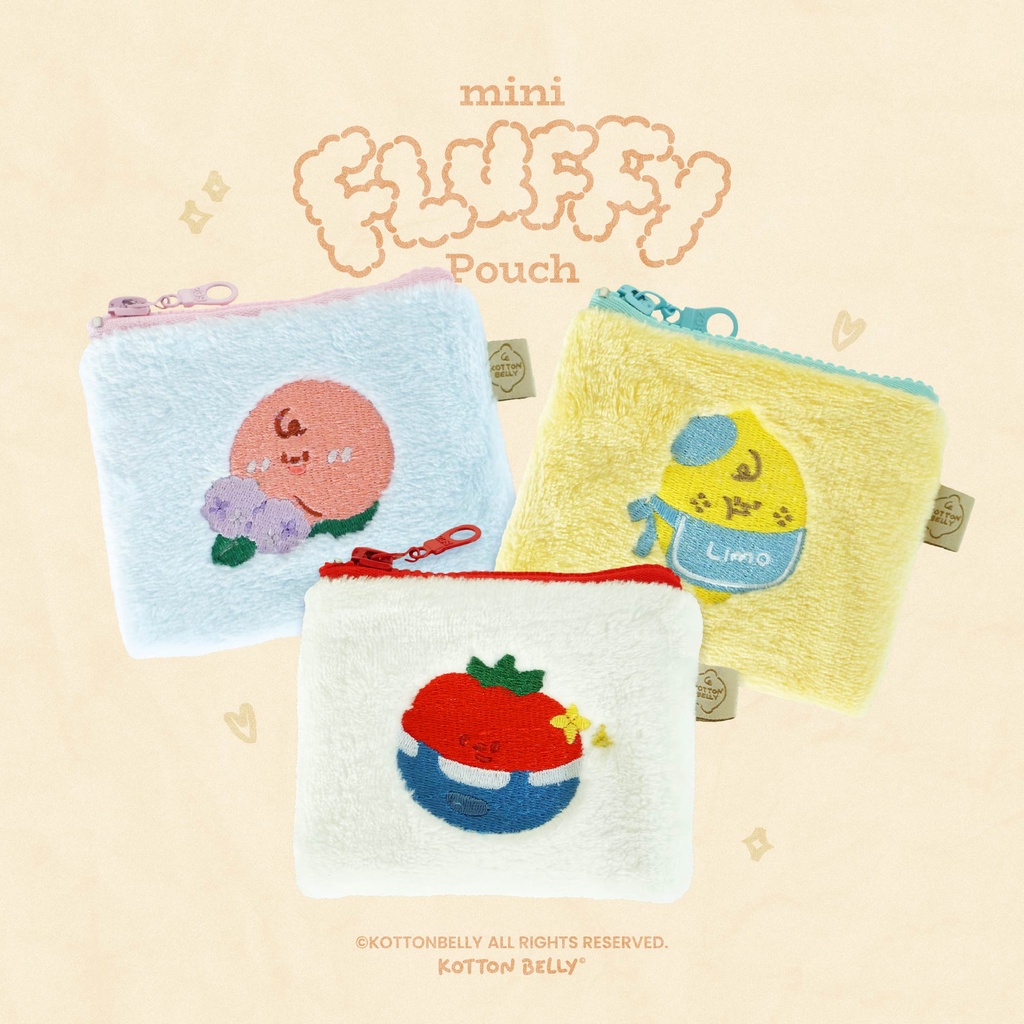 mini Fluffy Pouch ☁️ กระเป๋าใส่ของ กระเป๋าสตางค์ ขนนุ่มนิ่ม | KOTTON ...