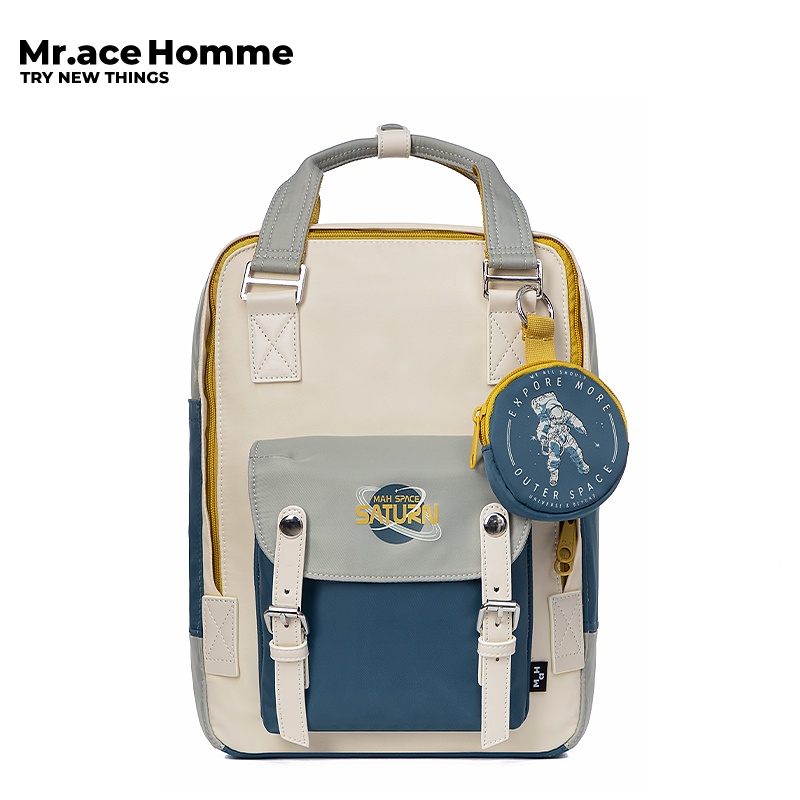 Mr. ace Homme Planet Series Backpack กระเป๋าเป้ กระเป๋าสะพายหลัง ความจุ ...