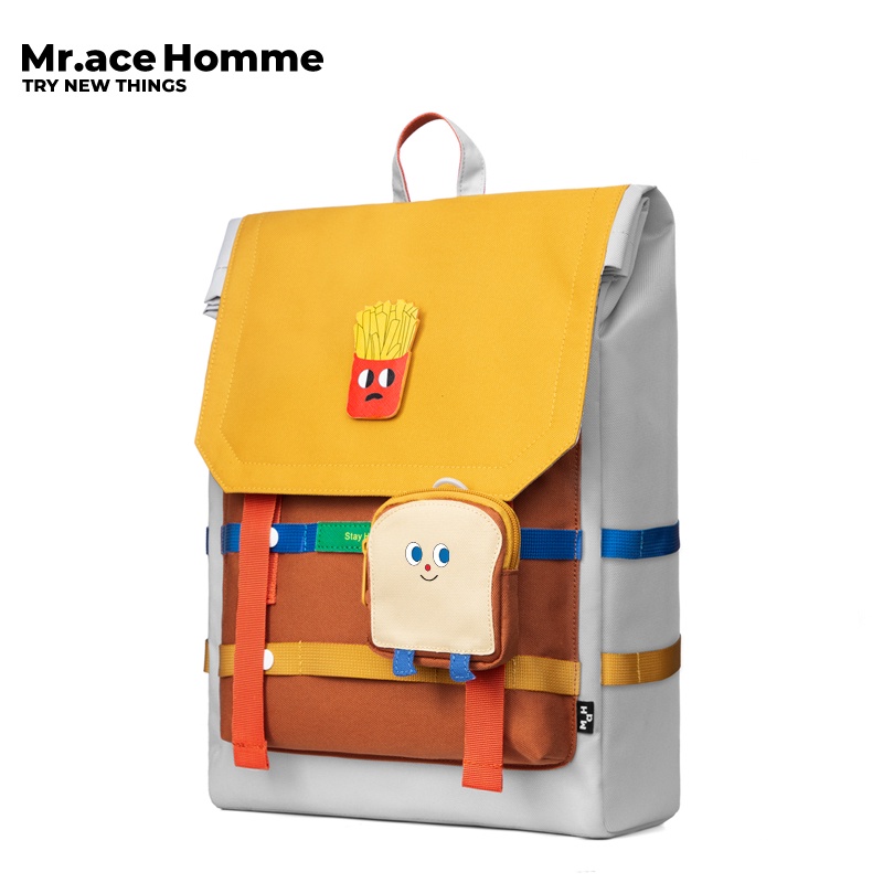 Mr. ace Homme Foodie Series Student Bag กระเป๋าเป้สะพายหลัง ใส่แล็ปท็อป ...