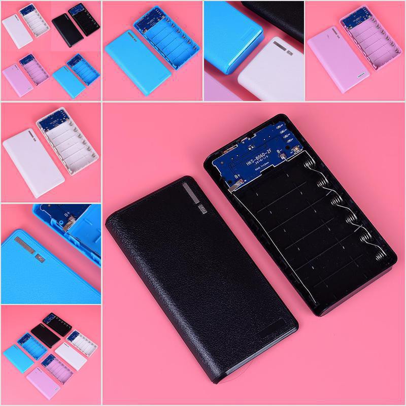 ONPH 20000mAh dual usb power bank case kit 6X 18650 battery charger diy ...
