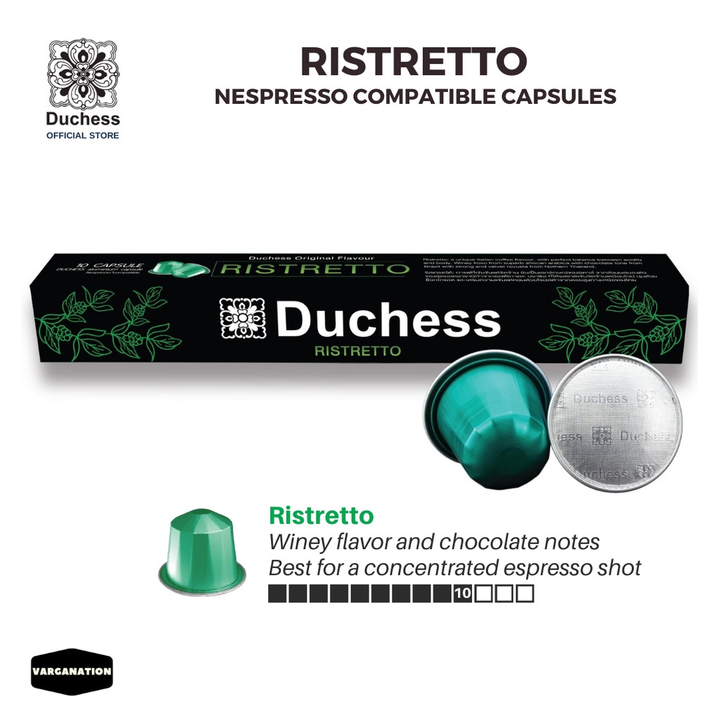 Duchess Coffee Ristretto Nespresso Compatible Aluminum Capsule ...