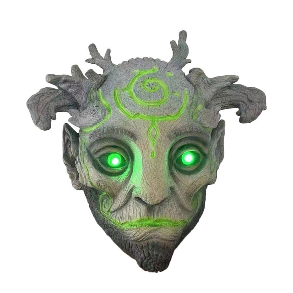 Halloween Led Mask Green Elf Old Man Latex Mask Forest Elf Mask ...