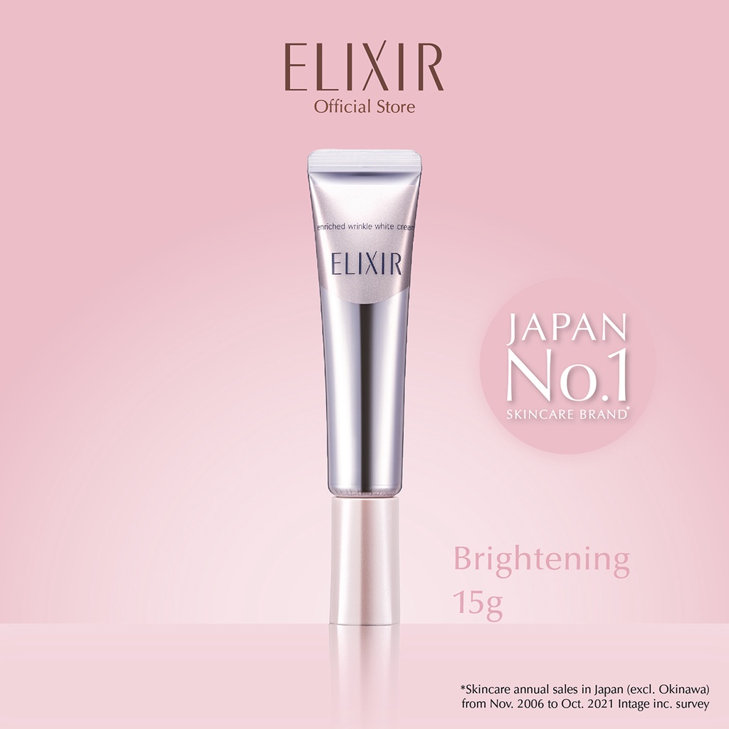 Elixir อิลิคเซอร์ ไวท์เทนนิ่ง เอ็นริช ริงเกิล ไวท์ ครีม 15ก. (ครีมลดเลือนริ้วรอยและจุดด่างดำ ...