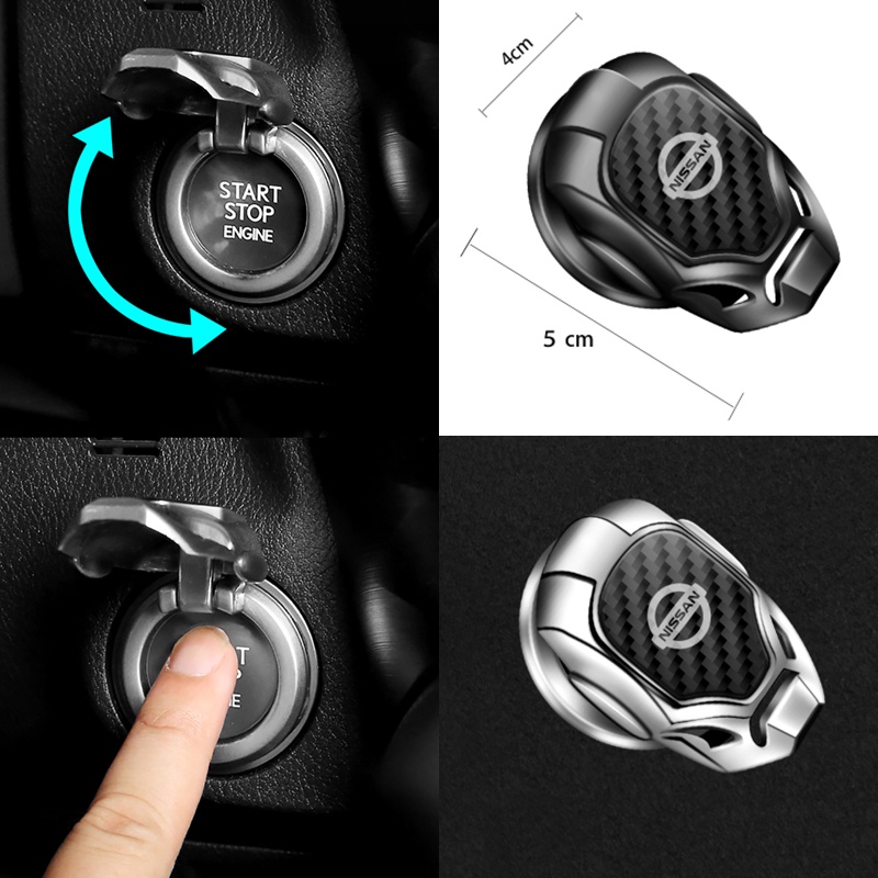 Auto Engine Start Stop Button Cover Sticker for Nissan Logo Nismo ...