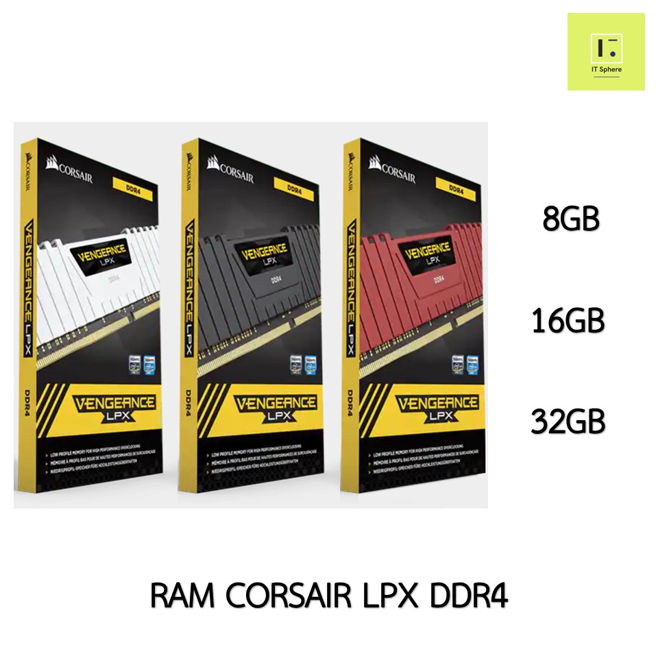 แรม CORSAIR LPX 8GB 16GB 32GB BUS 2666 3200 3600 (RAM CORSAIR VENGEANCE ...