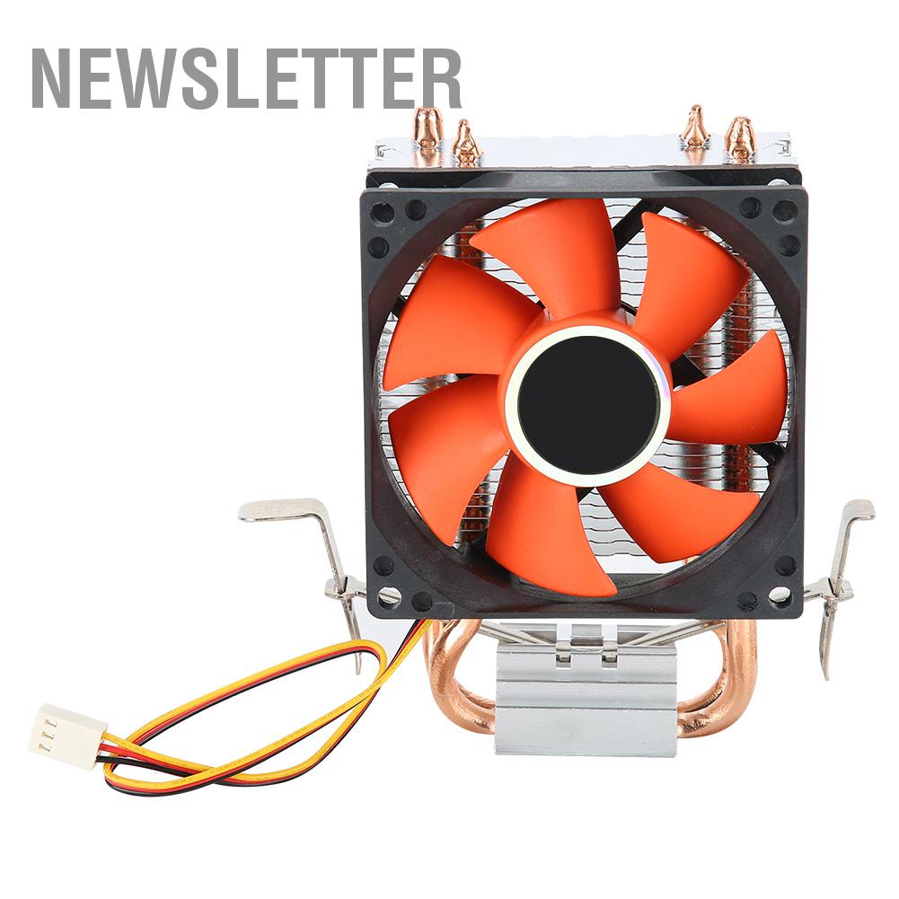 Mini PC CPU Cooler Single Silent Fan 2 Copper Pipe Computer Case Red ...