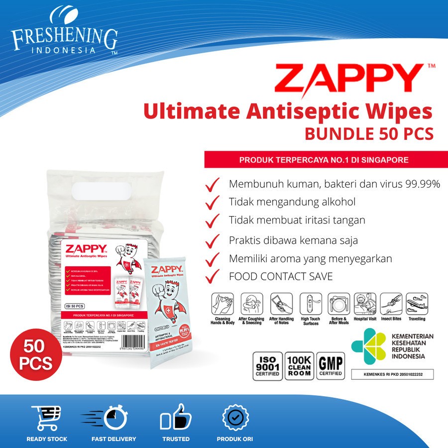 2022*hot*Zappy Ultimate Antiseptic Wipes Bundle 100pcs |Antiseptic Wet ...