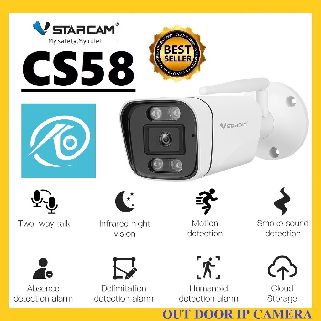 VSTARCAM CS58 SUPER HD 1296P 3.0MegaPixel H.264 WiFi iP Camera กล้องวงจรปิด - vstarcam_shop ...