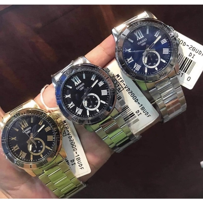 CASIO นาฬิกาข้อมือผู้ชาย รุ่น MTP-VD200 รับประกันศูนย์CMG1ปี MTP-VD200D ...