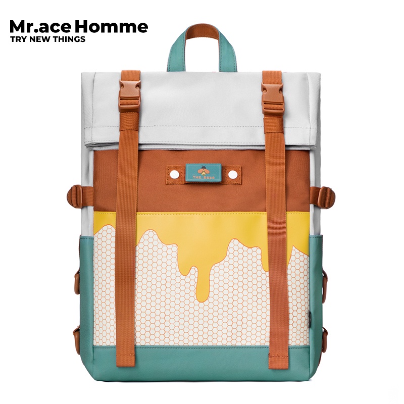 Mr. ace Homme Bee Series Backpack กระเป๋าเป้สะพายหลัง กระเป๋านักเรียน ...