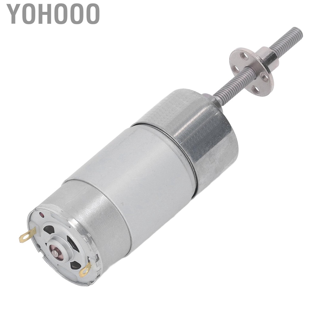 Yohooo Self Locking DC Worm Gear Motor with Flange M6 Rotating Shaft ...