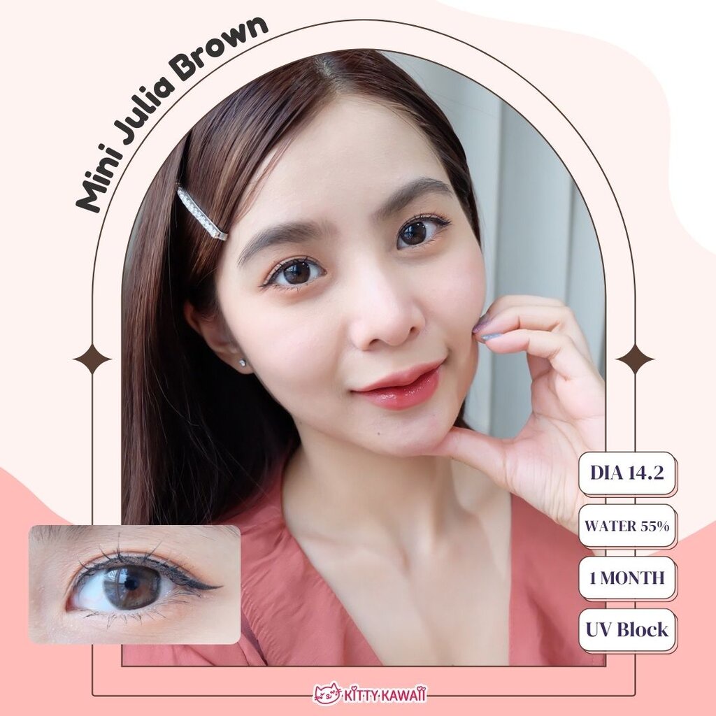 Julia Brown (มินิ) คอนแทคเลนส์ Kitty Kawaii | Shopee Thailand