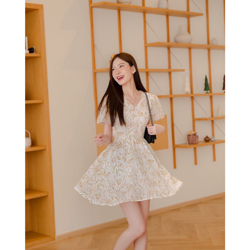 LABELLE รุ่น Lucy Dress เดรสสั้น ชีฟอง ใส่ทำงาน คาเฟ่ สวยหรู - labelle ...