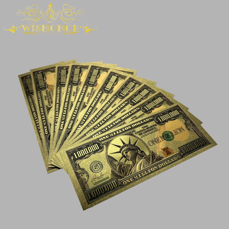 New 2022 America Banknote Usa 1 Million Dollar Banknote Bill In 24k ...