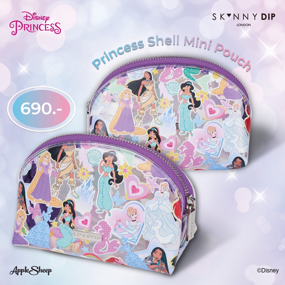 Disney Skinnydip Princess Shell Mini Pouch กระเป๋าพก (Pouch) ทรงเปลือก ...