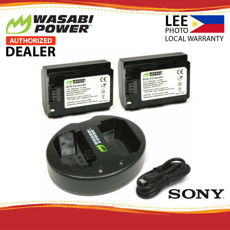 Wasabi Battery Sony NP-FZ100 2-Pack and Dual Charger | Shopee Thailand