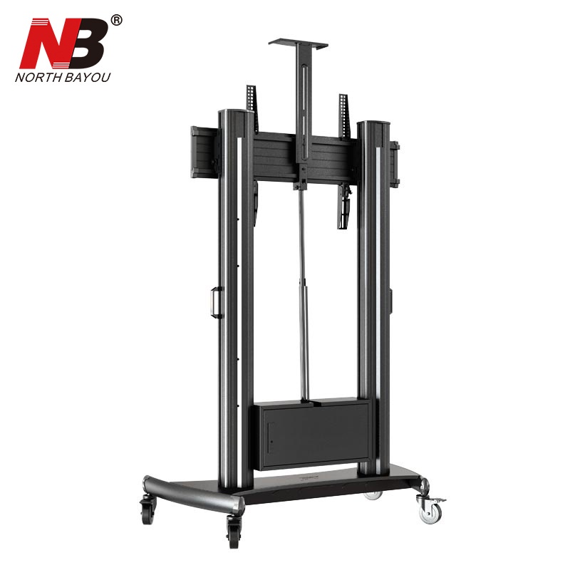 North Bayou Tw100 Motorized Lift Screen Heavy Duty Tv Mount Cart 60-100 ...