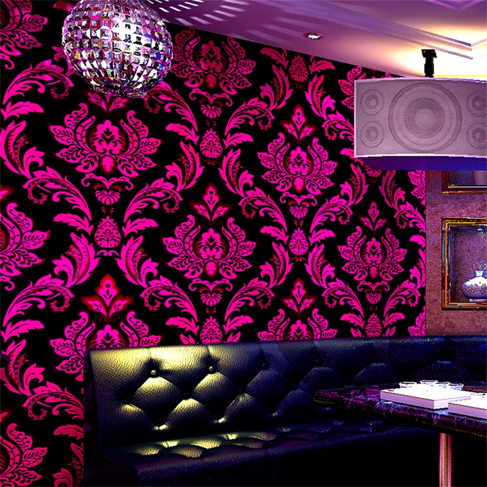 European ktv wallpaper roll flashing wall cloth 3d reflective special ...