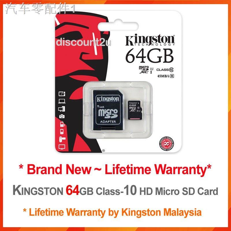 สินค้าของแท้100% + จัดส่งฟรี + COD KINGSTON Class-10 Micro SD ความเร็ว ...