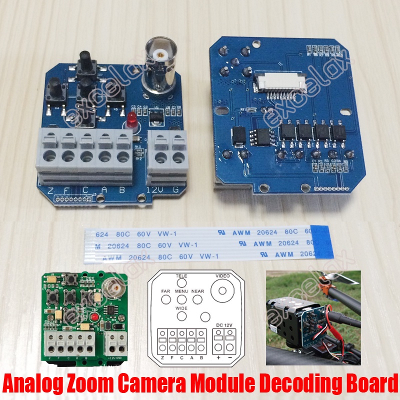 CCTV Zoom Camera Module Block Decoding Control Board RS485 Pelco ...