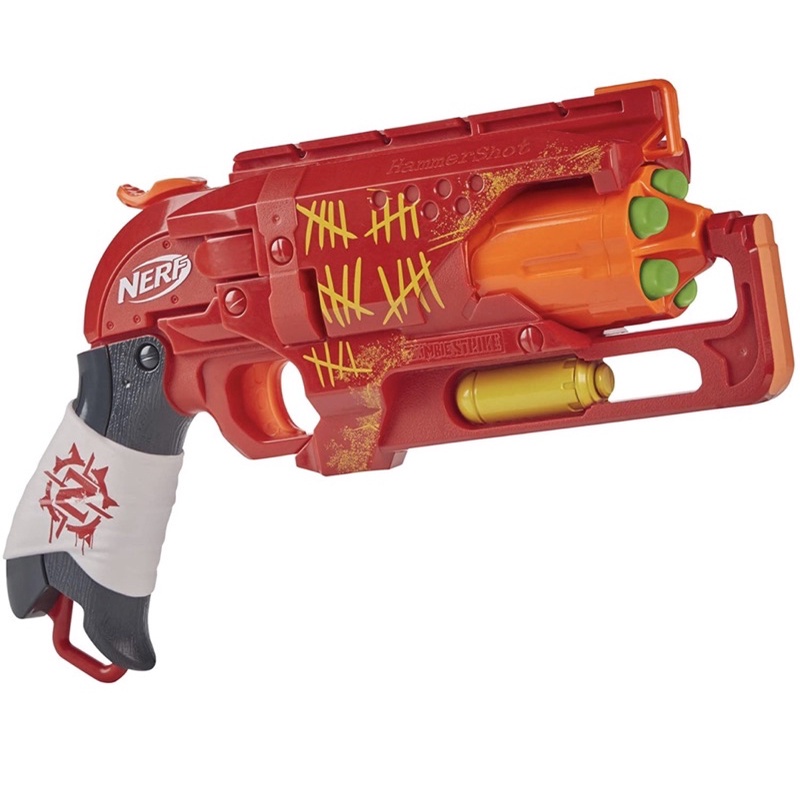 Nerf Zombie Strike Hammershot Toy Blaster Pull Back Hammer-Blasting ...