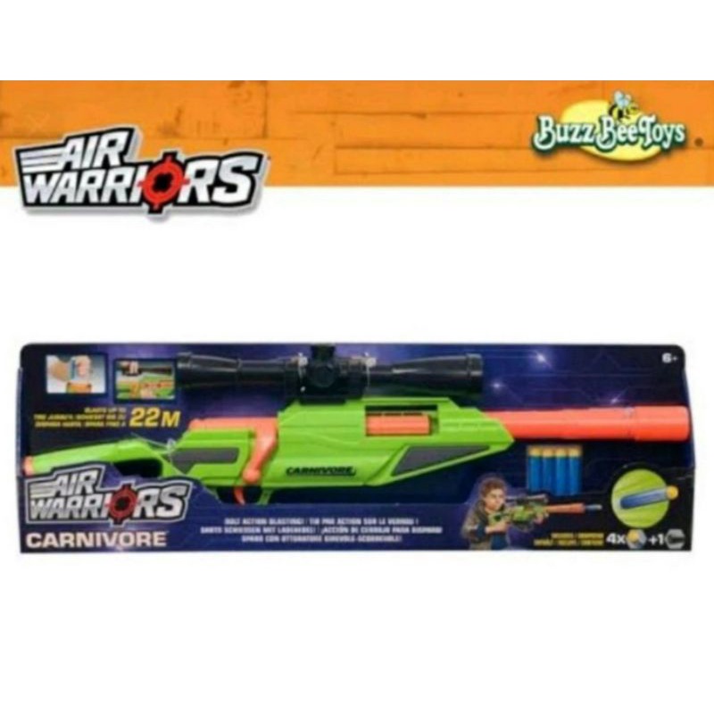 Buzz Bee Air Warriors Carnivore Nerf Sniper Blaster | Shopee Thailand