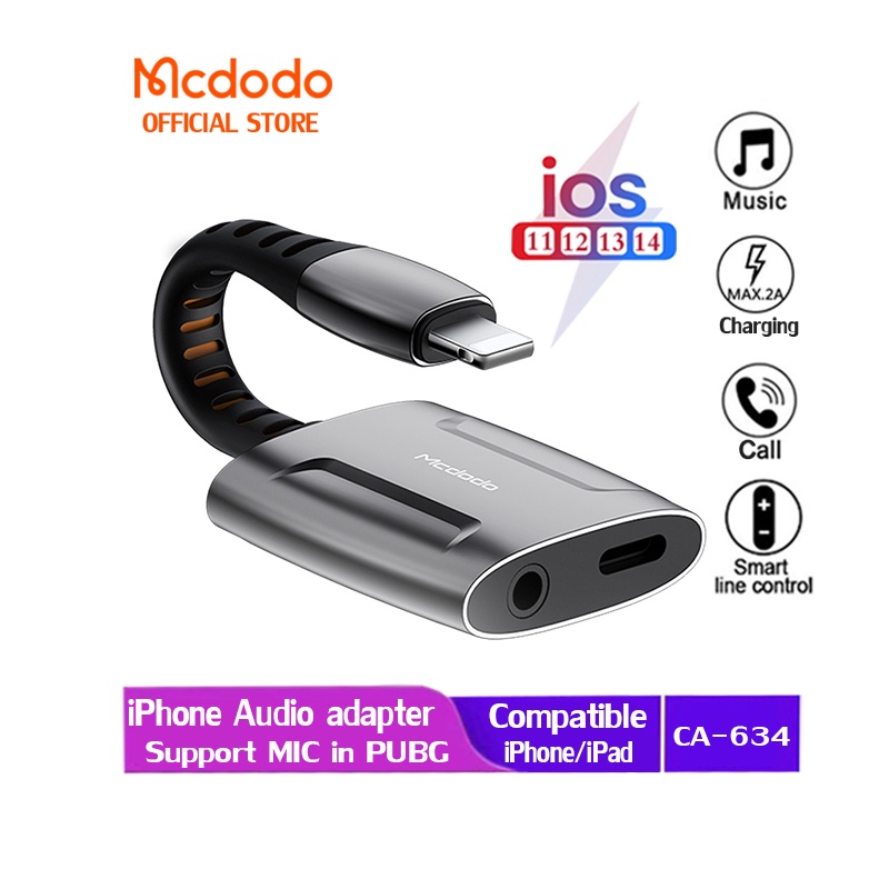 Support Game MIC Mcdodo Audio Converter Adapter iPhone DC Converter 3.5mm for iPhone OTG Adapter ...