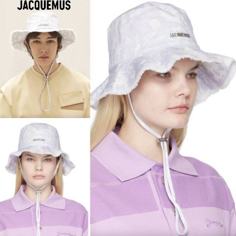 พร้อมส่งในไทยหมวก Jacquemus Le bob Gadjo Faded Flower bucket Hatของเเท้ ...