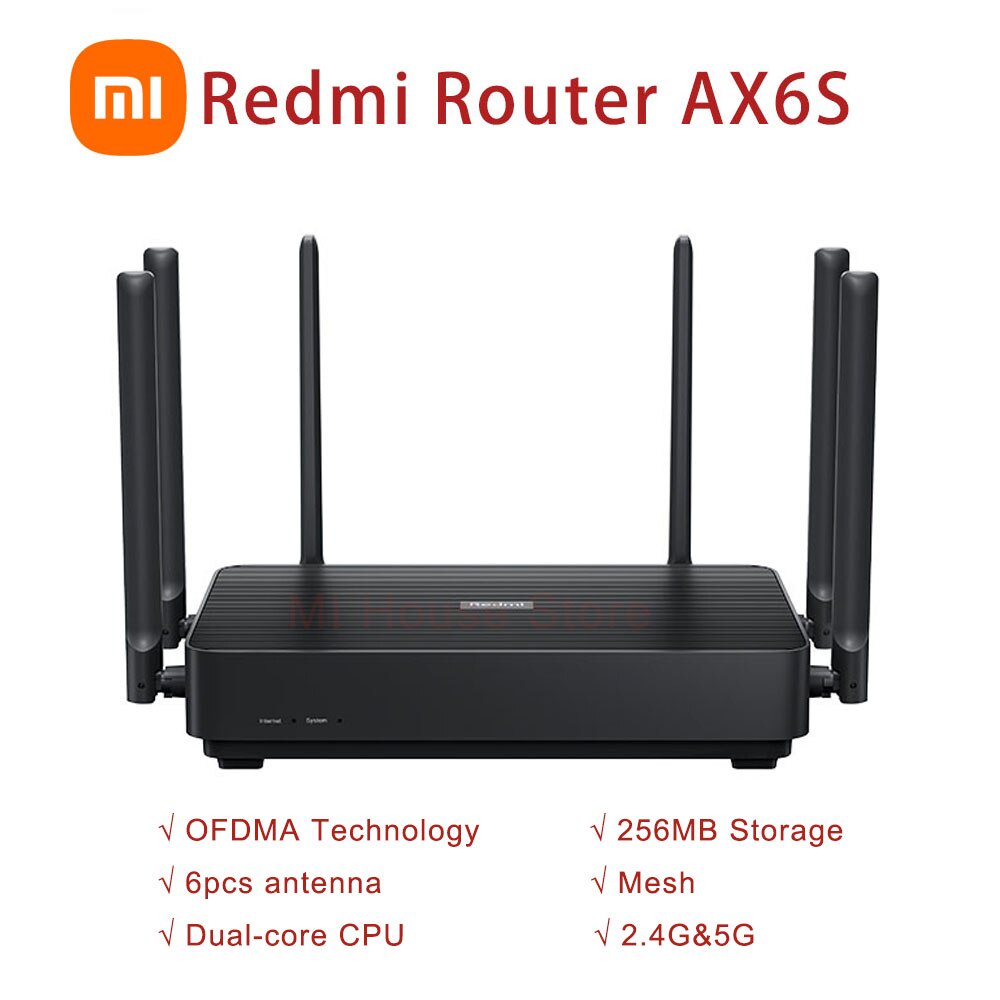 Xiaomi Redmi AX6 S Wifi Router AX6S High Speed Mesh 256M Storage 2.4G 5 ...