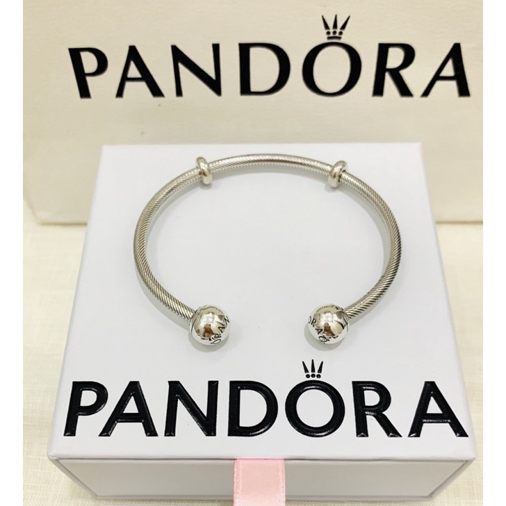 Pandora open bangle กำไลหัวเปิดแพนโดร่า size16 17.5 แท้100 - pandoradd ...