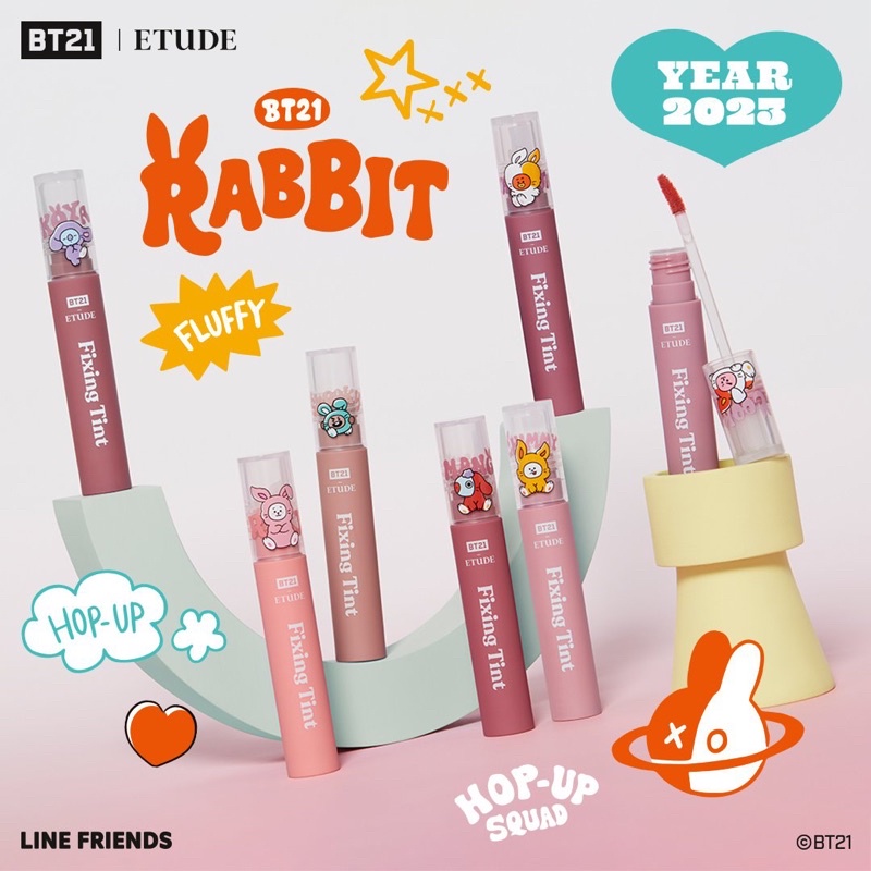 พรีออเดอร์ Etude x BT21 Rabbit New Year Fixing Tint 4g ของแท้ ...
