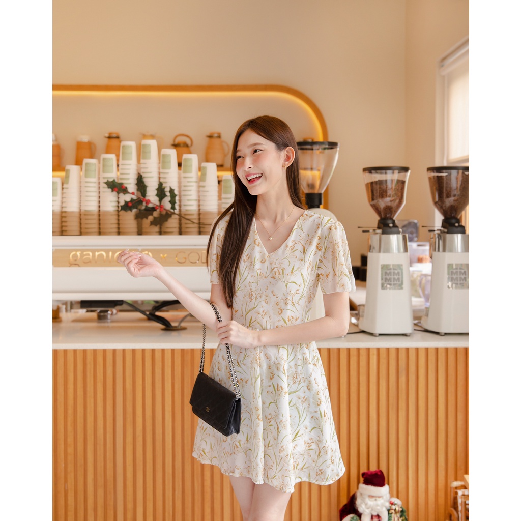 LABELLE รุ่น Lucy Dress เดรสสั้น ชีฟอง ใส่ทำงาน คาเฟ่ สวยหรู - labelle ...