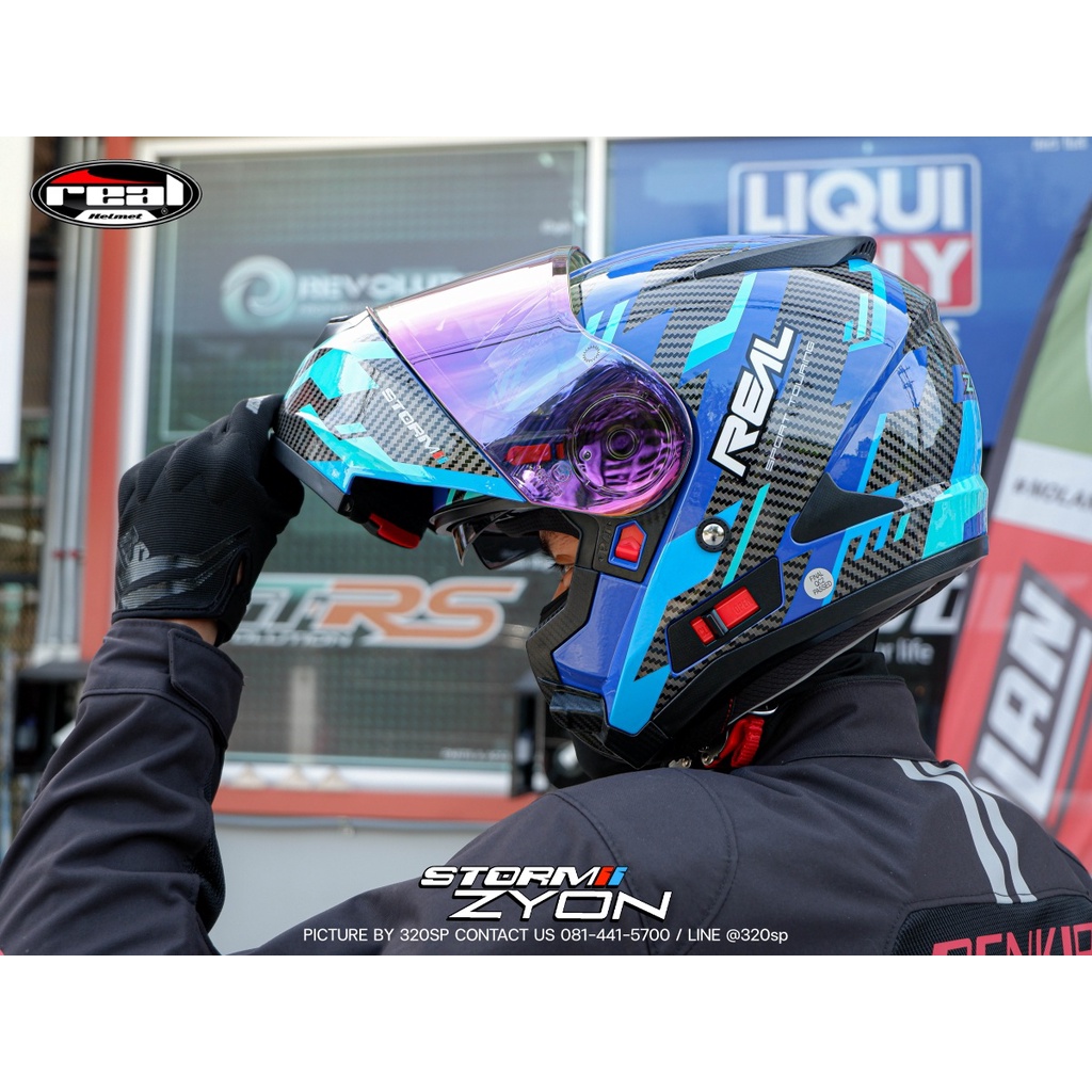 หมวกกันน็อคยกคาง REAL STORM R-MODULAR ZYON 2022 มาใหม่ ส่งไว - 320sp ...